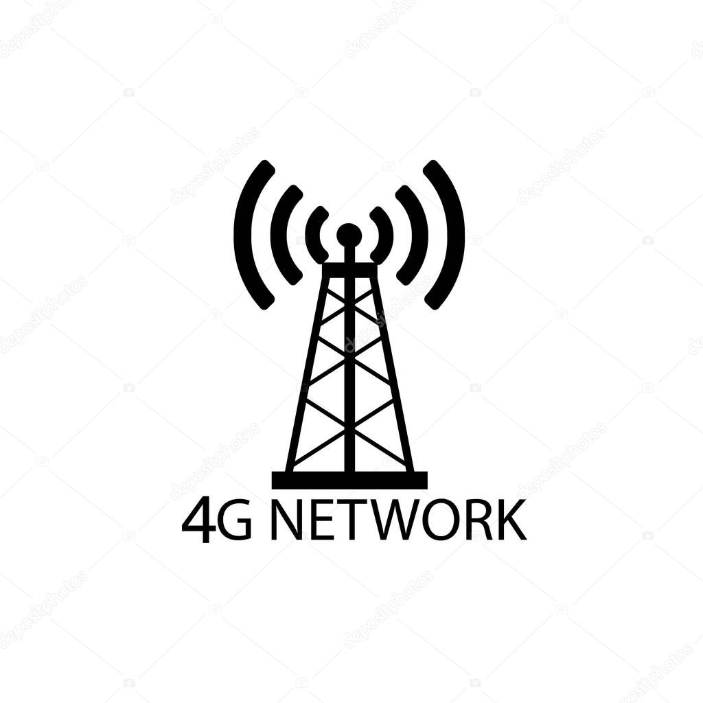 Señal de red de iconos de tecnología vectorial 4G. Ilustración Símbolo ...