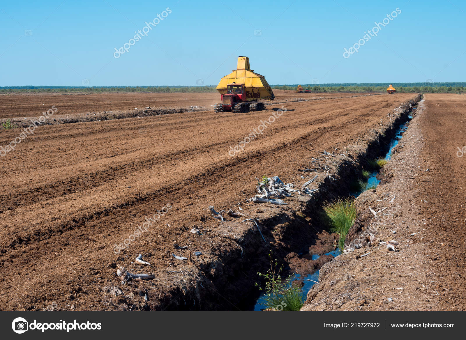 Reclamation System Peat Farm Agricultural Technology Peat Extraction ...