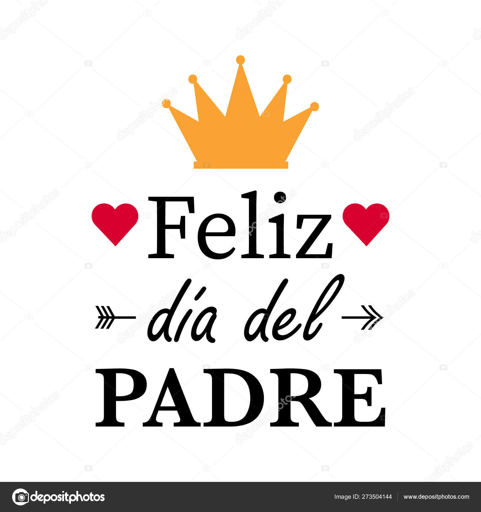 Feliz Día Los Padres Español Saludo Del Día Del Padre Vector de stock ...