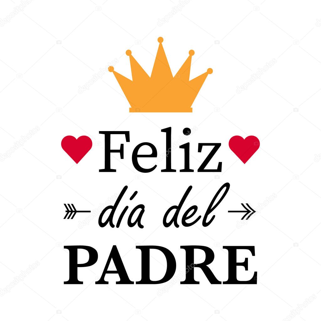Feliz Día Los Padres Español Saludo Del Día Del Padre Vector de stock ...