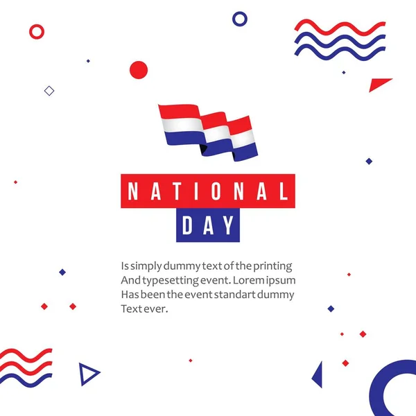 Día Nacional de Holanda Vector Plantilla Diseño Ilustración 2024