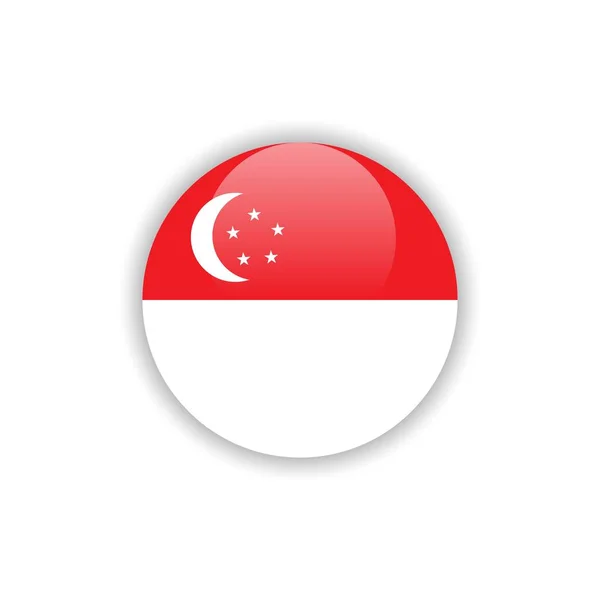 Vector image map on flag button of singapore图库矢量图片、免版税Vector image map ...