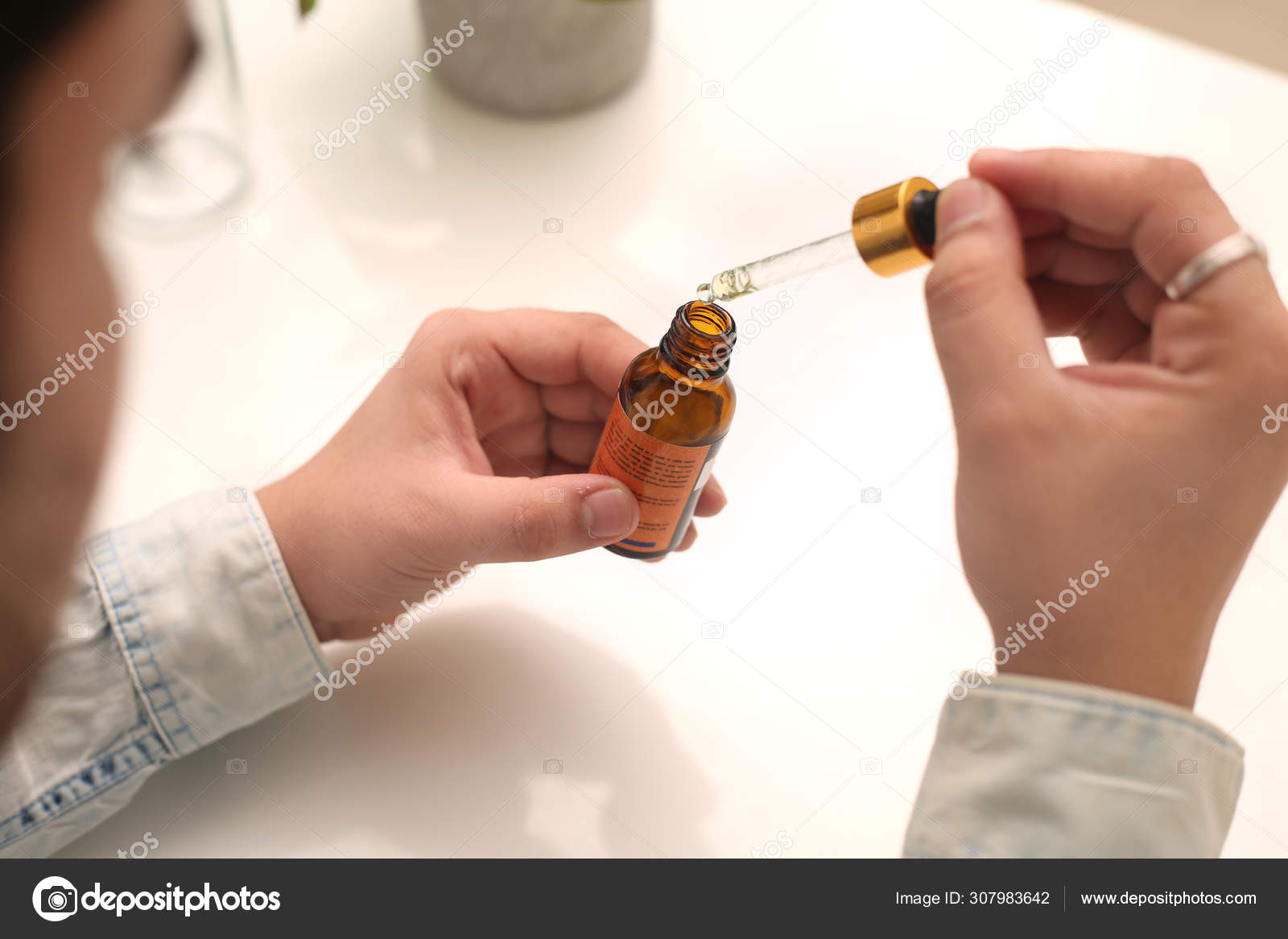 Picture Man Drop Medicine Bottle Holding Hand Isolated White Background ...