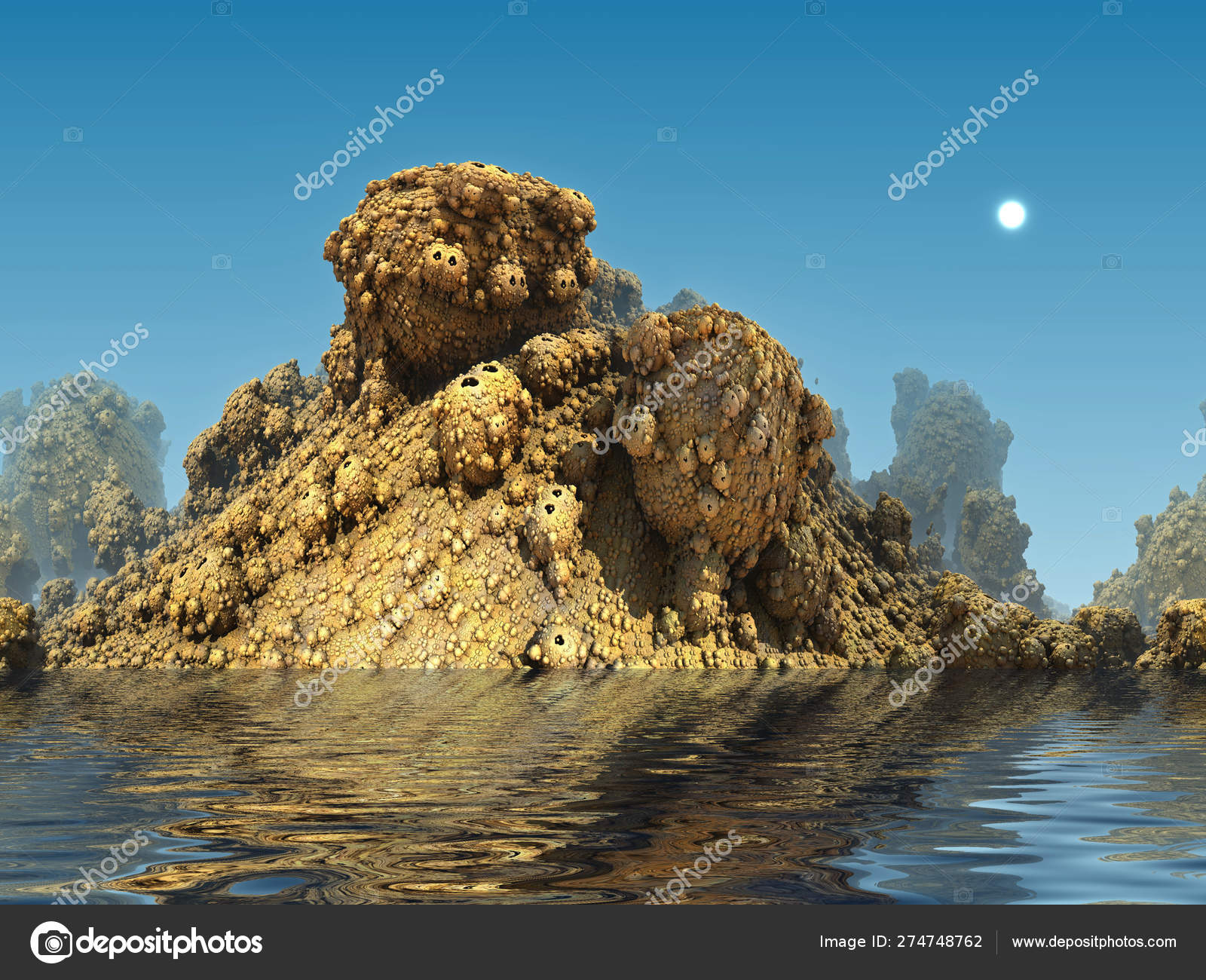 Computer Rendered Virtual Scenery Design Art Entertainment — Stock ...