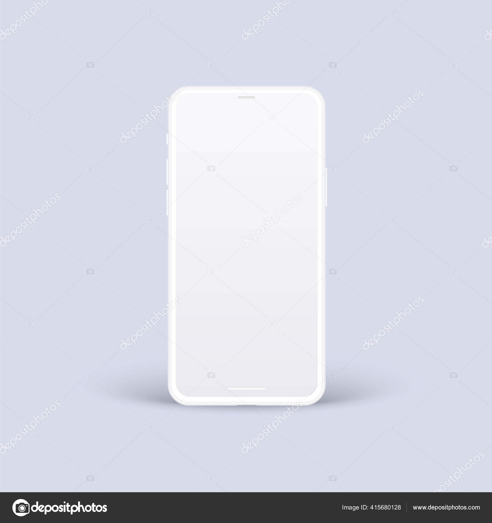 Clay smartphone mockup. Isolated white mobile device with blank screen ... Clay smartphone mockup. Isolated white mobile device with blank screen ...