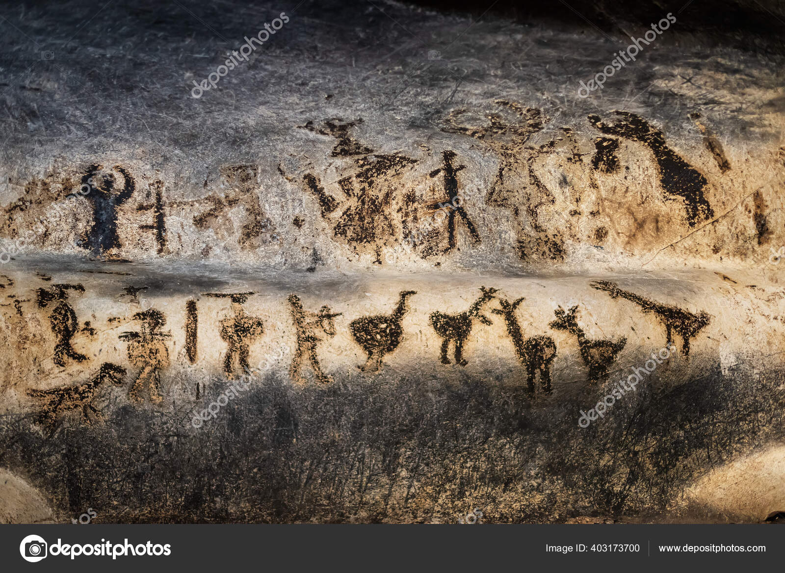 Prehistoric Art Wall Cave Paintings Dating Epipaleolithic Stone Age ...