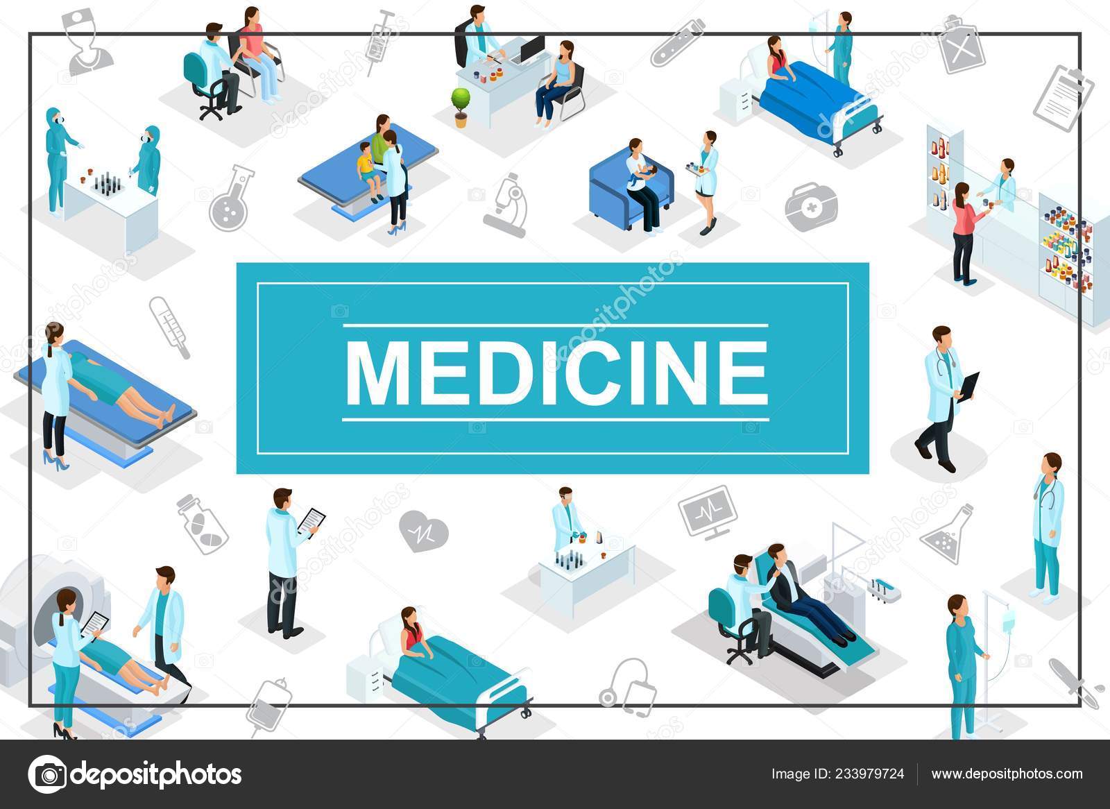 Isometric Healthcare Concept Stock Vector Image By ©mogil 233979724