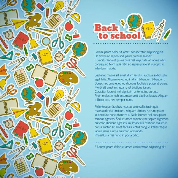 Blue school background Vector Art Stock Images | Depositphotos