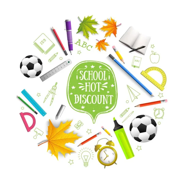 School round concept Vector Art Stock Images | Depositphotos