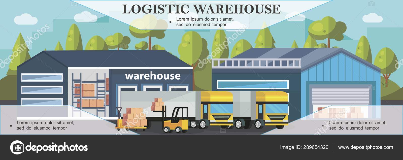 Warehouse Logistics Colorful Background Stock Vector Image by ©Mogil ...