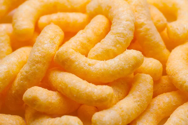 Close Cheese Puffs White Background — Stock Photo © koosen #271863460