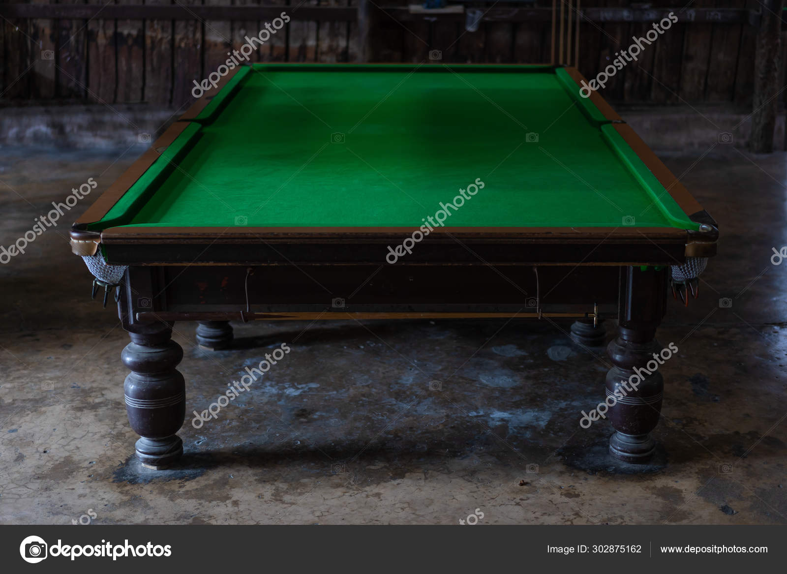 Old Billiard Snooker Pool Table Rural Country Classic Vintage Style ...