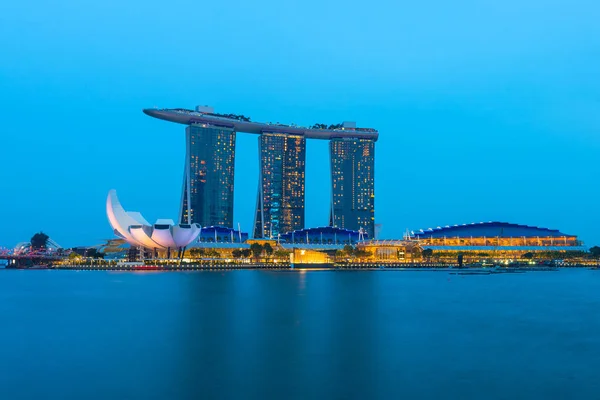 Beautiful Marina Bay Sands Light Show Most Famous Place Popular — Stock Editorial Photo ...
