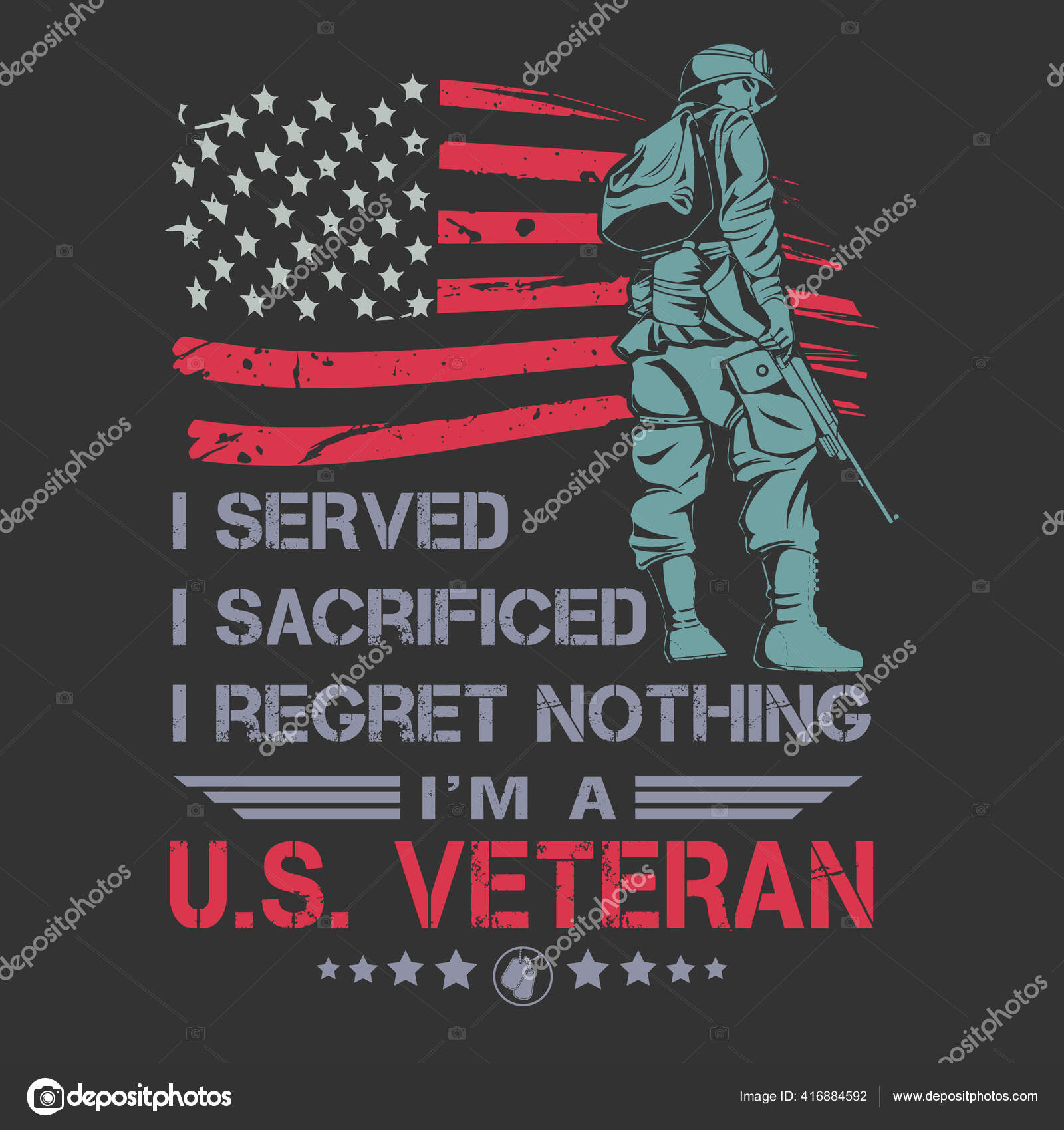 American Veteran Army Illustration Vector Graphic Stock Vector by ...