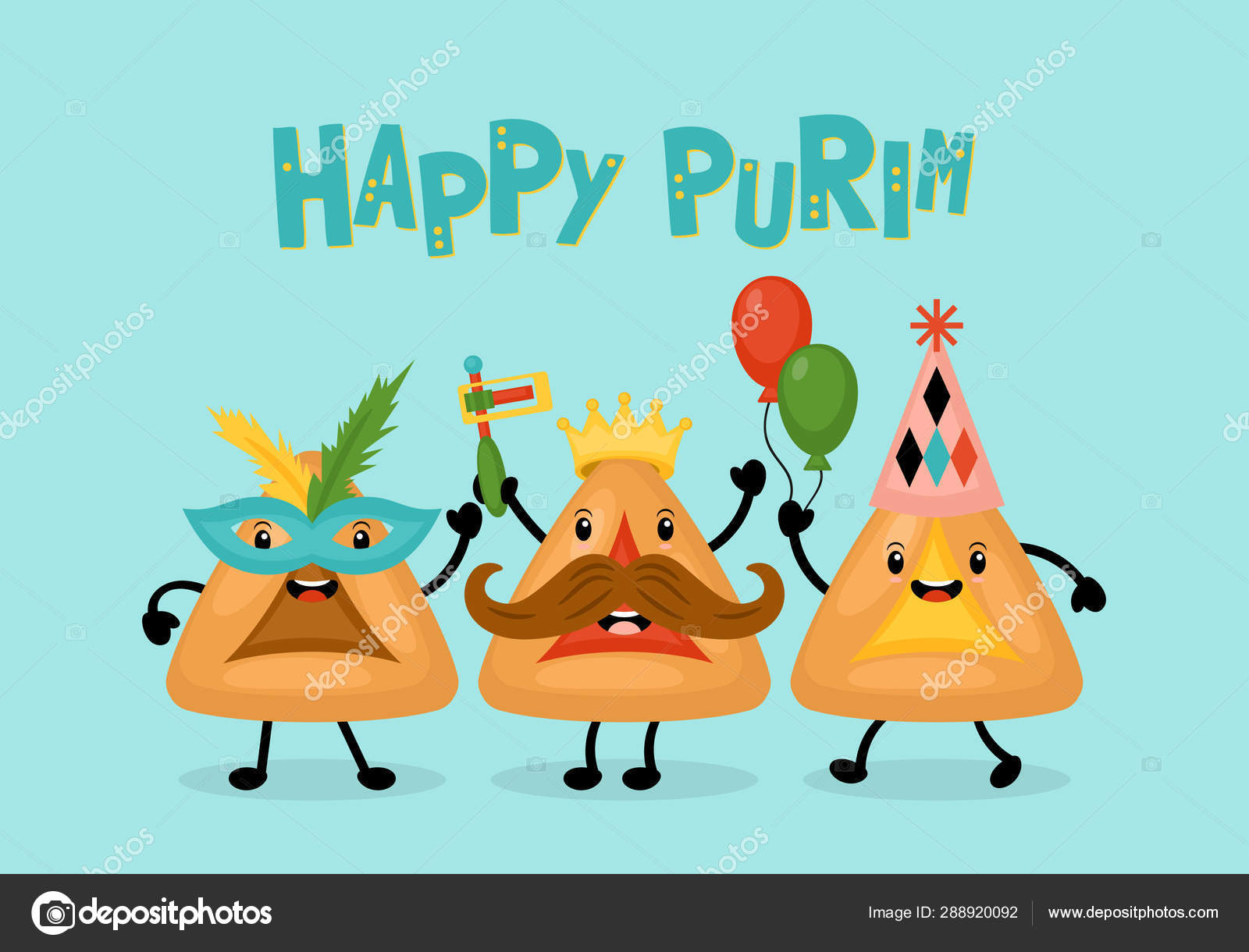 Purim holiday banner design Stock Vector by ©girafchik 288920092