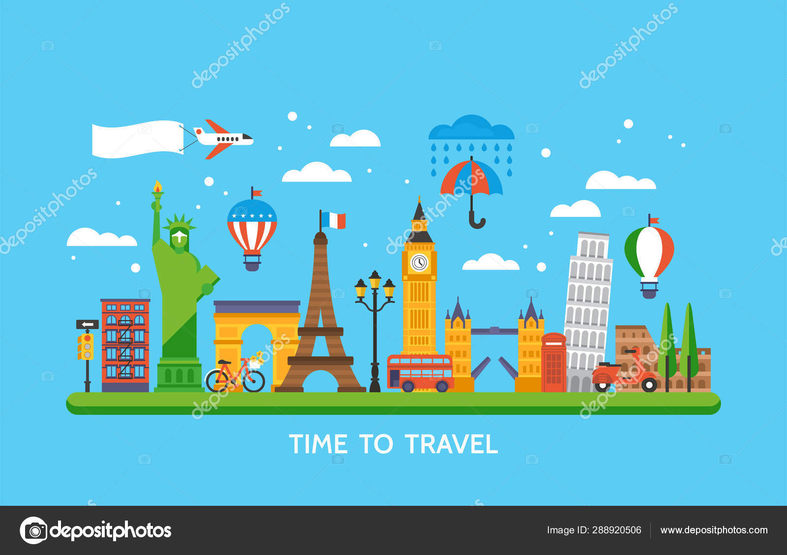 Travel destination concept Stock Vector by ©girafchik 288920506