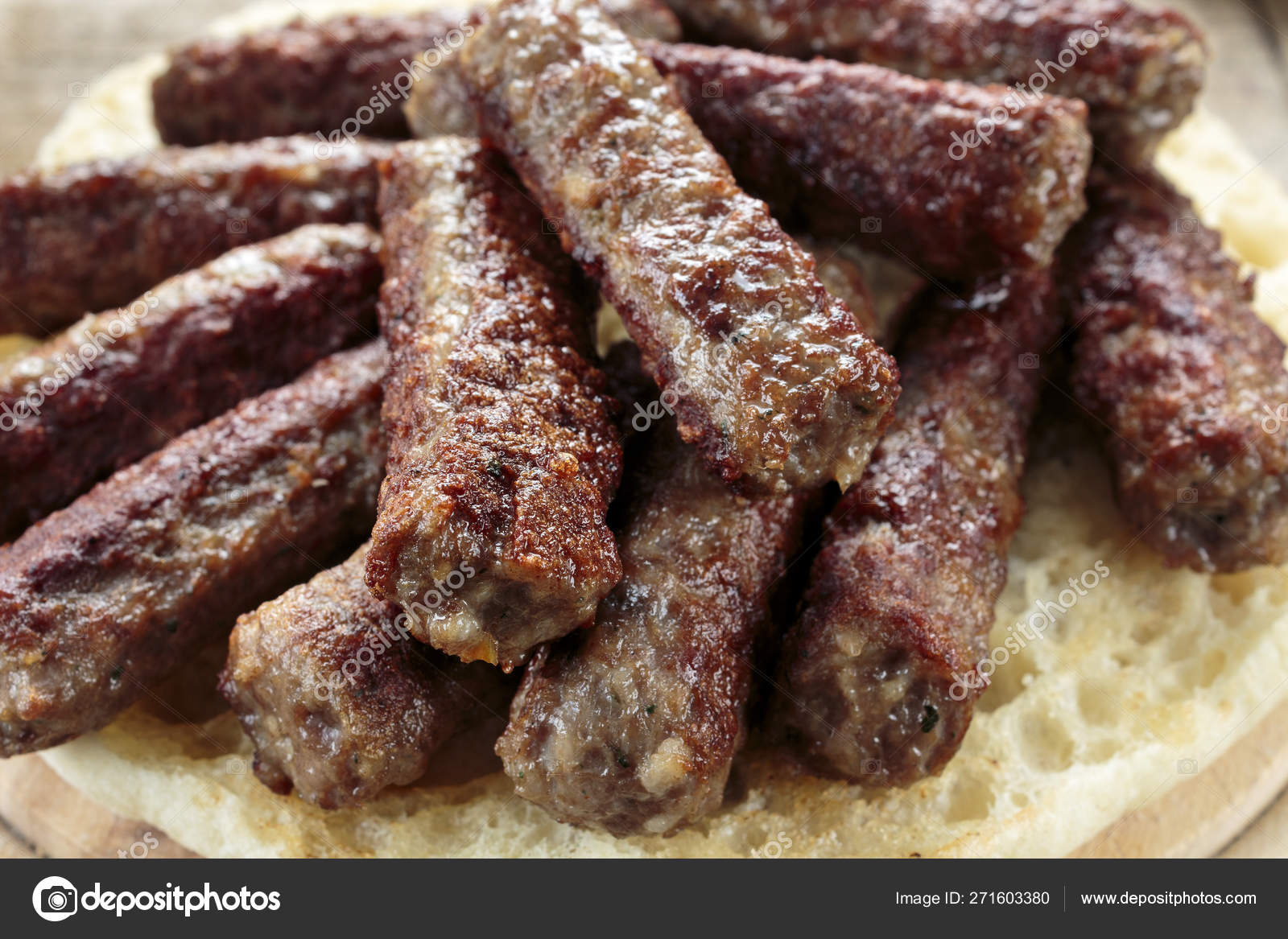 Cevapi Cevapcici Bosnian Dish Prepared Barbecue Served Lepinja Bread ...