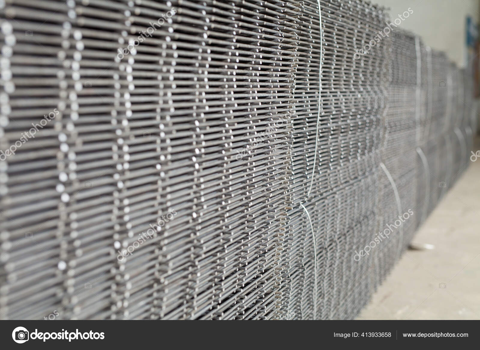 Wire Rod Rebar Mesh Warehouses Production Warehouse Cable Plant — Stock ...