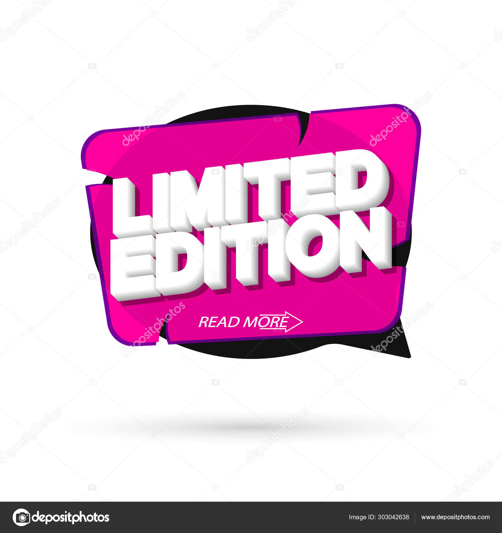 Limited Edition Banner Design Template Promo Speech Bubble Tag Vector ...