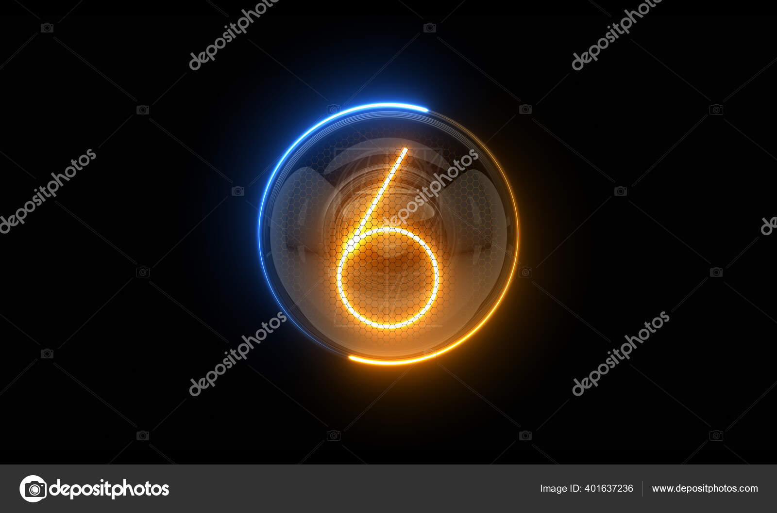 Six Digit Nixie Tube Indicator Digit Gas Discharge Indicators Lamps ...