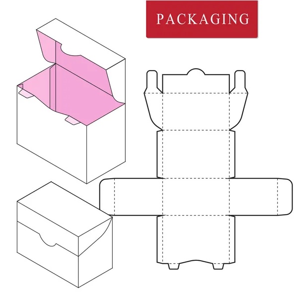 Vector Illustration of Box.Package Template. Isolated White Reta Stock ...