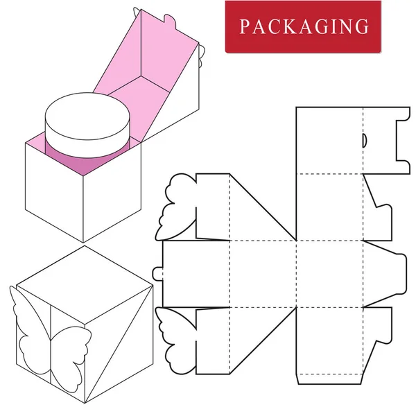 Vector Illustration of Box.Package Template. Isolated White Reta Stock ...