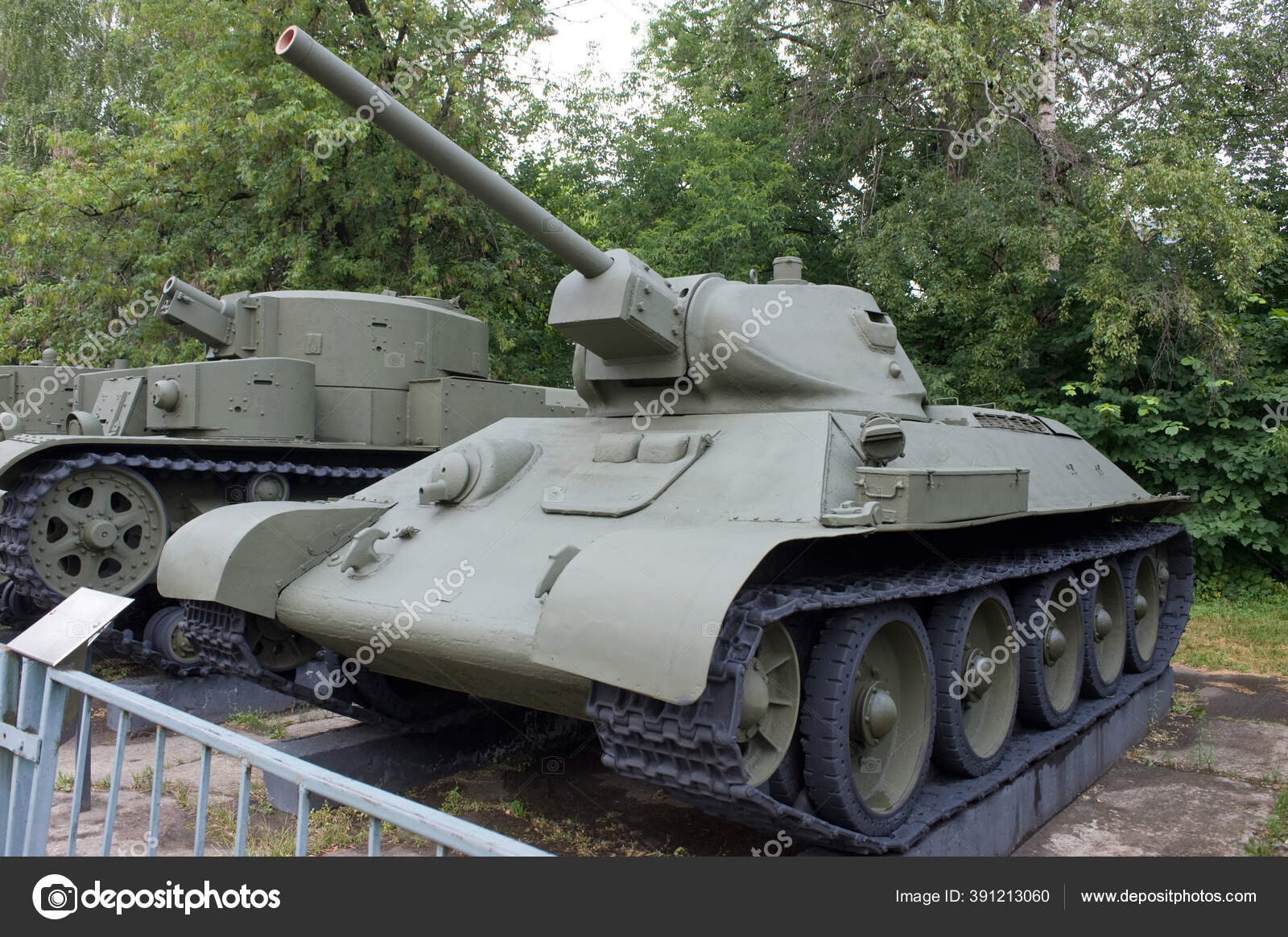 Moscow Russia July 2012 Soviet Historical Average Tank Central Museum ...