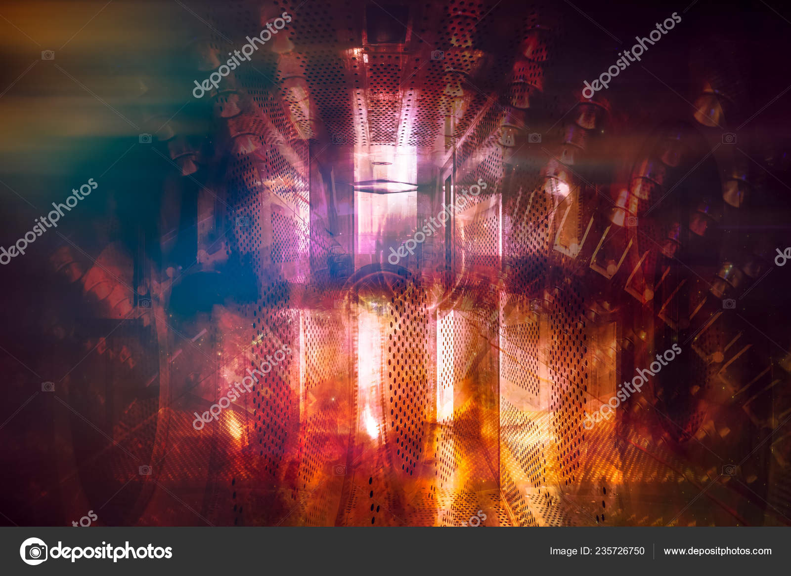 Futuristic Design Form Space Design Structure Flame Tunnel Doors Techno ...