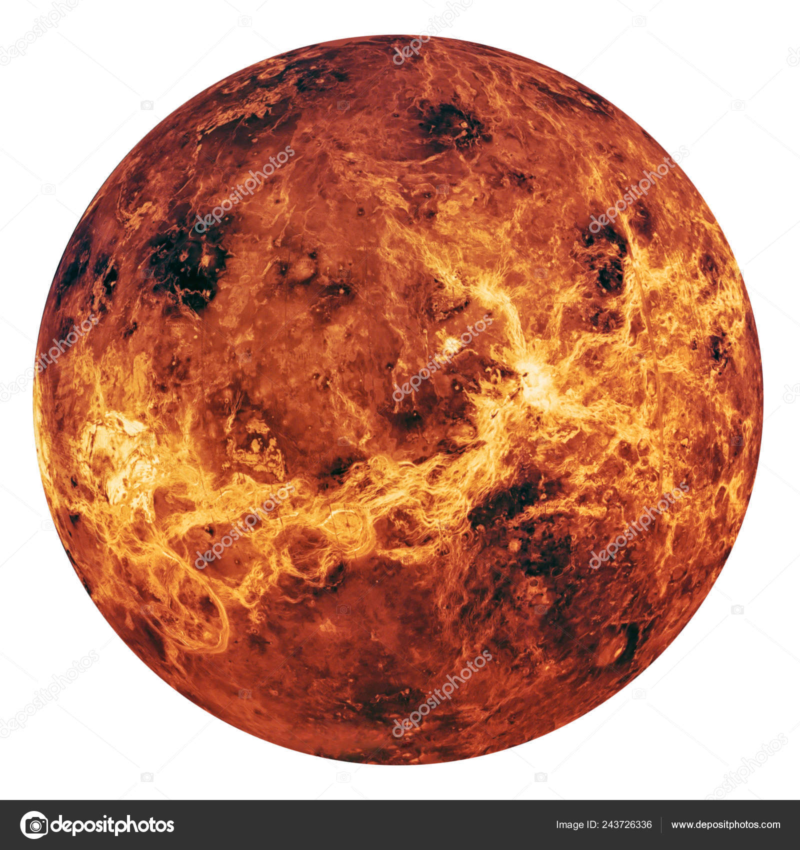 Venus From Nasa With White Background