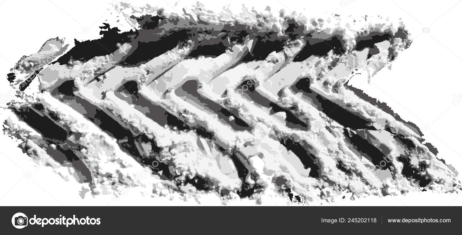 Tire Tracks Print Texture Horizontal Grunge Banner Road Background ...