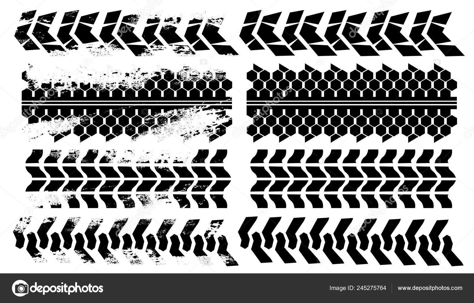 Vehicle Tractor Automobile Tire Tracks Imprints Vector Illustration ... Vehicle Tractor Automobile Tire Tracks Imprints Vector Illustration ...