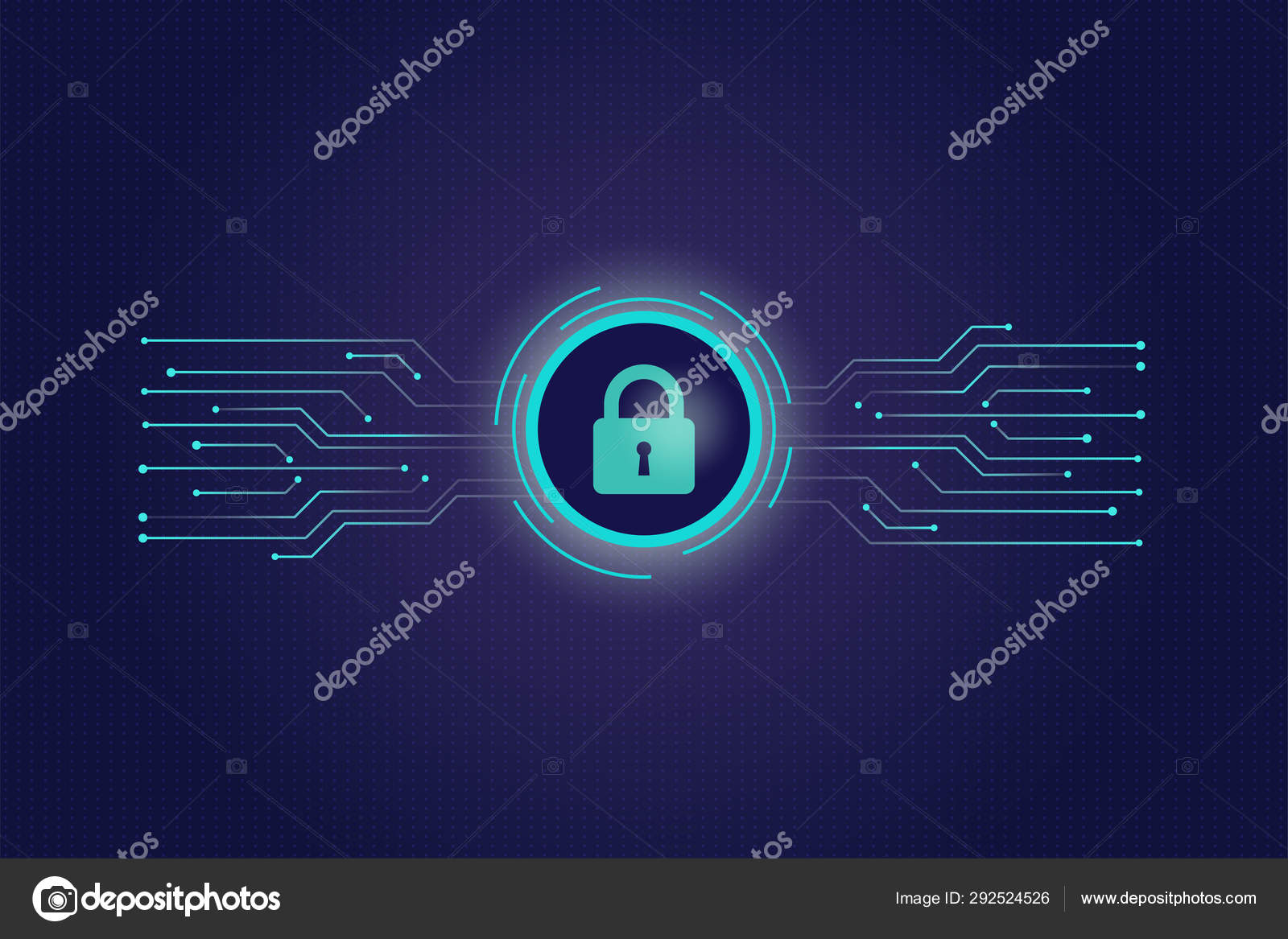 Cyber Security Data Protection Keys Middle Stock Vector by ©hengki12 ...