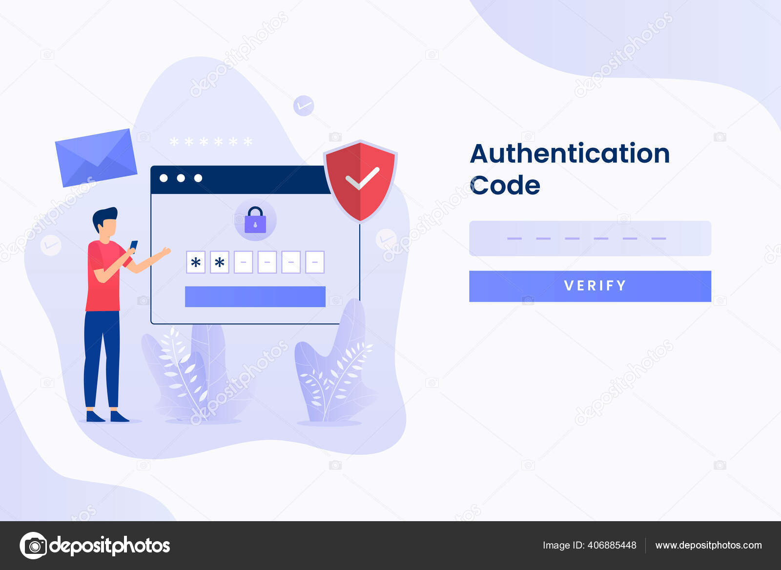 Step Verification Illustration Flat Design Illustration Websites ...