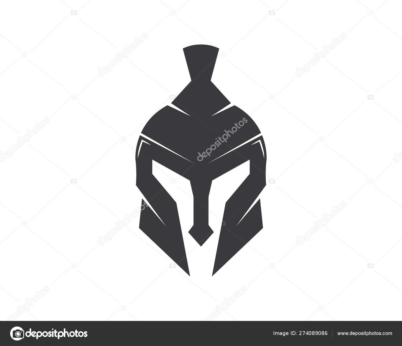 Spartan helmet logo icon vector illustration design Stock Vector Image ...