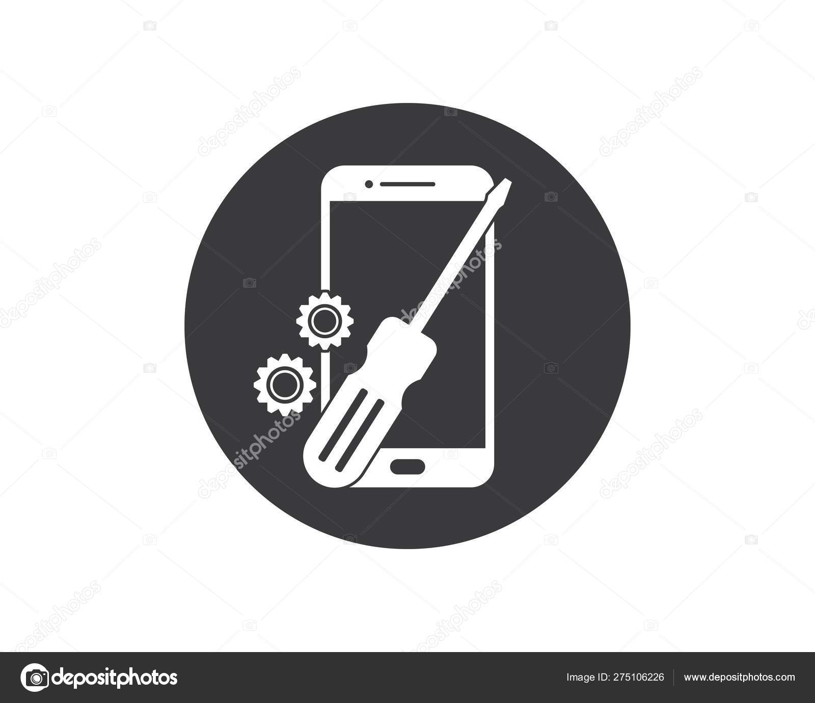 Smartphone repair logo icon illustration design Stock Vector Image by ...