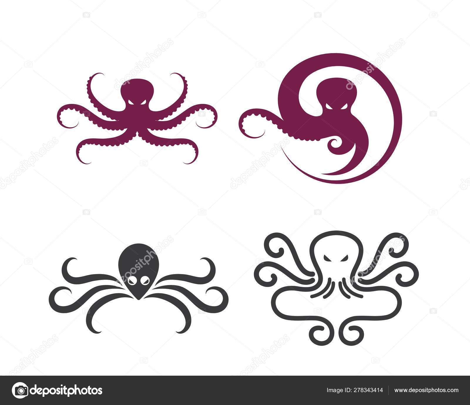 Pulpo icono logotipo vector ilustración diseño Stock Vector by ...