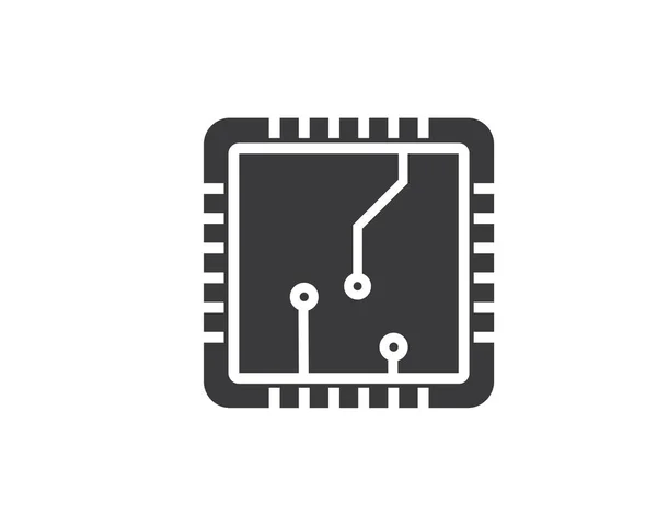 Circuit board line,cpu,chip icon logo illustration vector — Stock ...