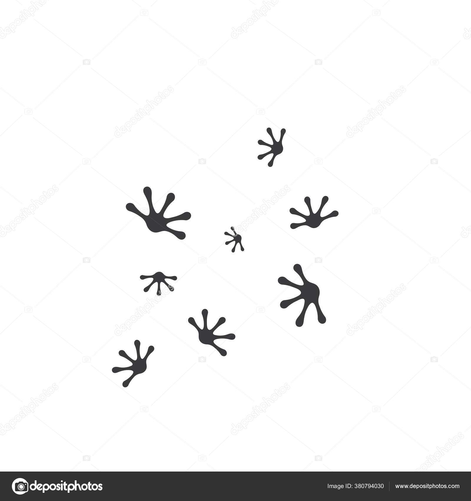 Gecko Foot Print Vector Icon Illustration Template Stock Vector Image ...