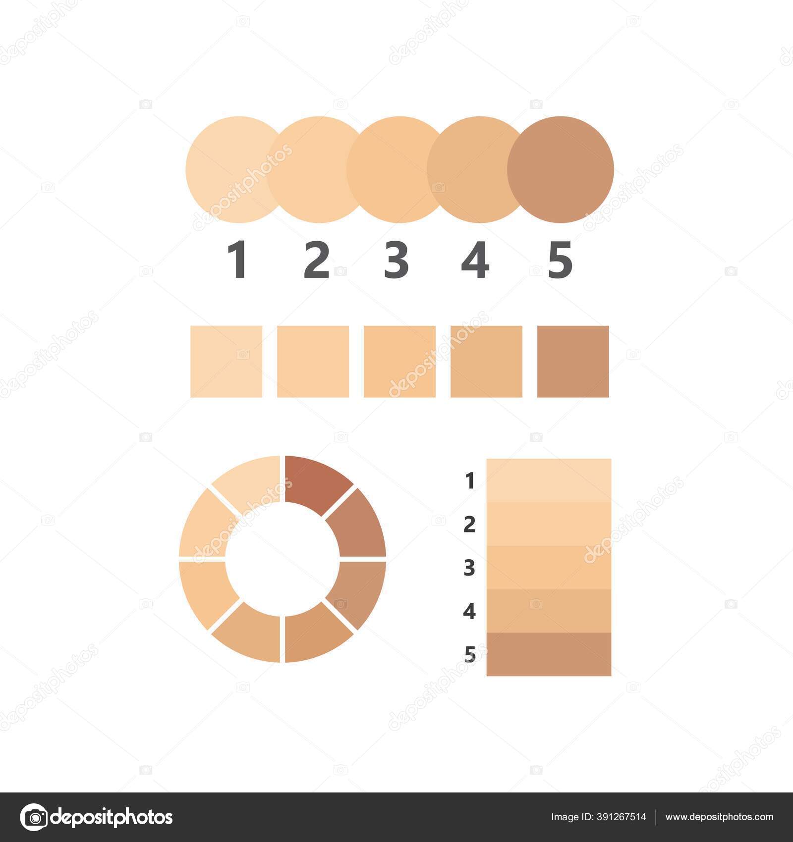 Desain Vektor Ikon Level Palet Warna Kulit Vektor Stok oleh ©sangidan ...