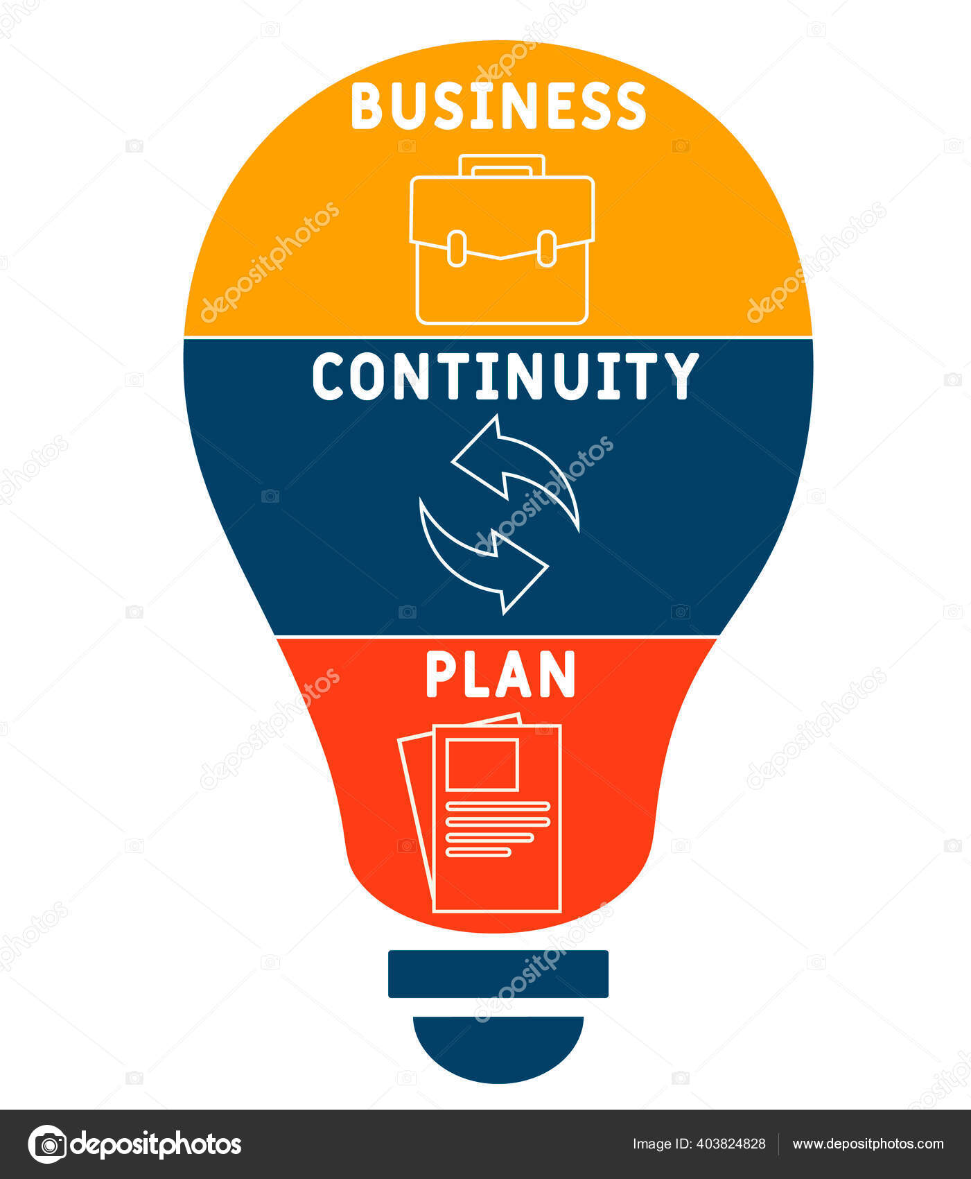 Bcp Business Continuity Plan Acronym Business Concept Vector
