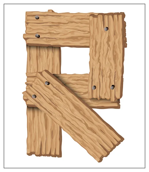 Rustic Wood Font Digits Numbers Letters 01234 — Stock Vector © a__n ...