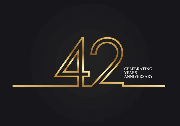 Wedding anniversary 42 Vector Art Stock Images | Depositphotos