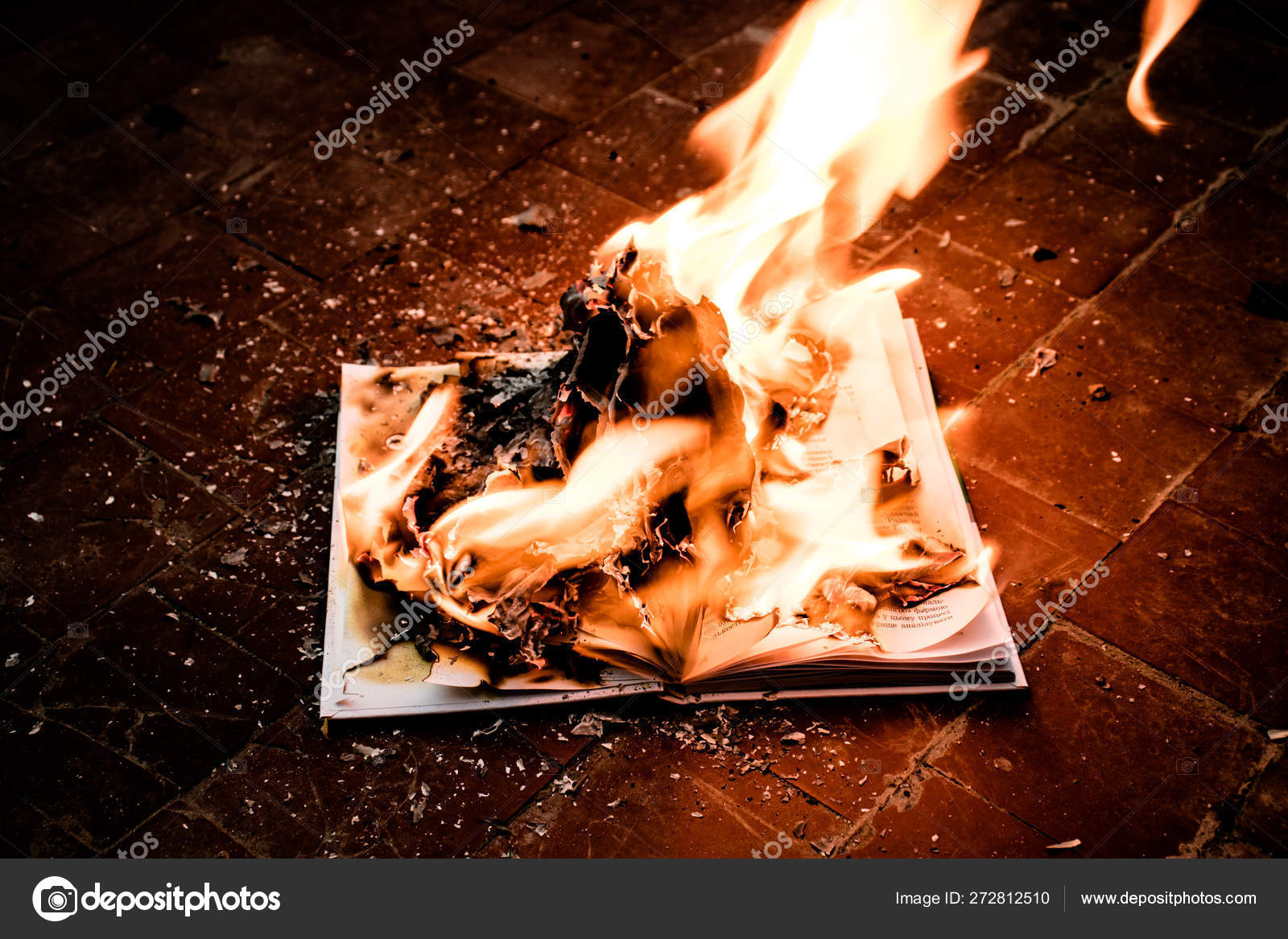 Book Pages Fire — Stock Photo © SpyrydonAngelchev #272812510
