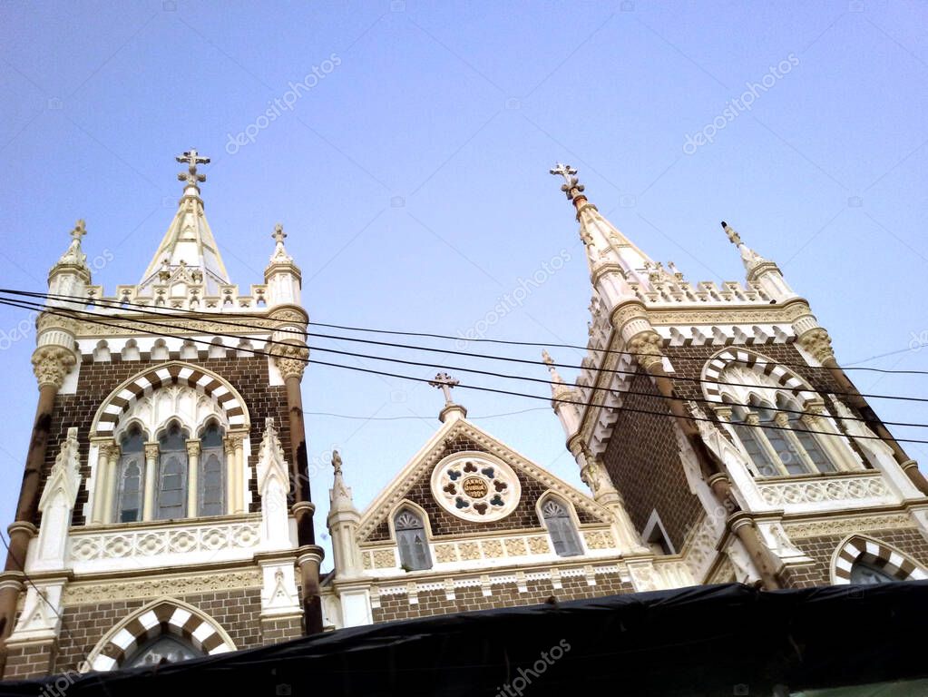Septiembre 2014, Iglesia del Monte María, Bandra, Mumbai, India, Vista ...