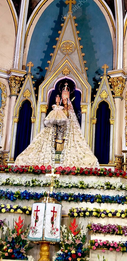 Septiembre 2018, Iglesia del Monte María, Bandra, Mumbai, India, Vista ...