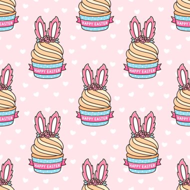 Paper, Party & Kids Papercraft Hearts and Cupcakes Seamless Repeat ...