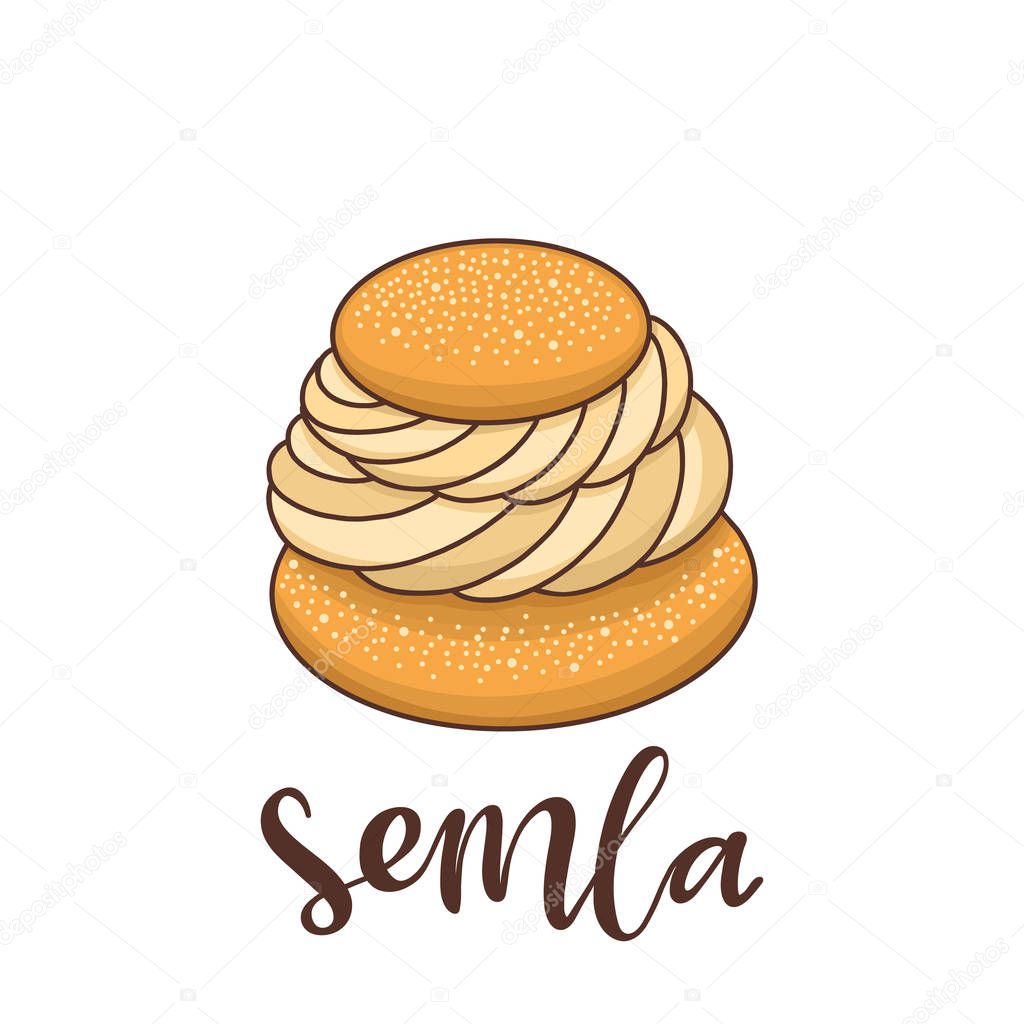 Semla (Samlor) es un bollo dulce tradicional de Escandinavia y los países bálticos. Se puede ...