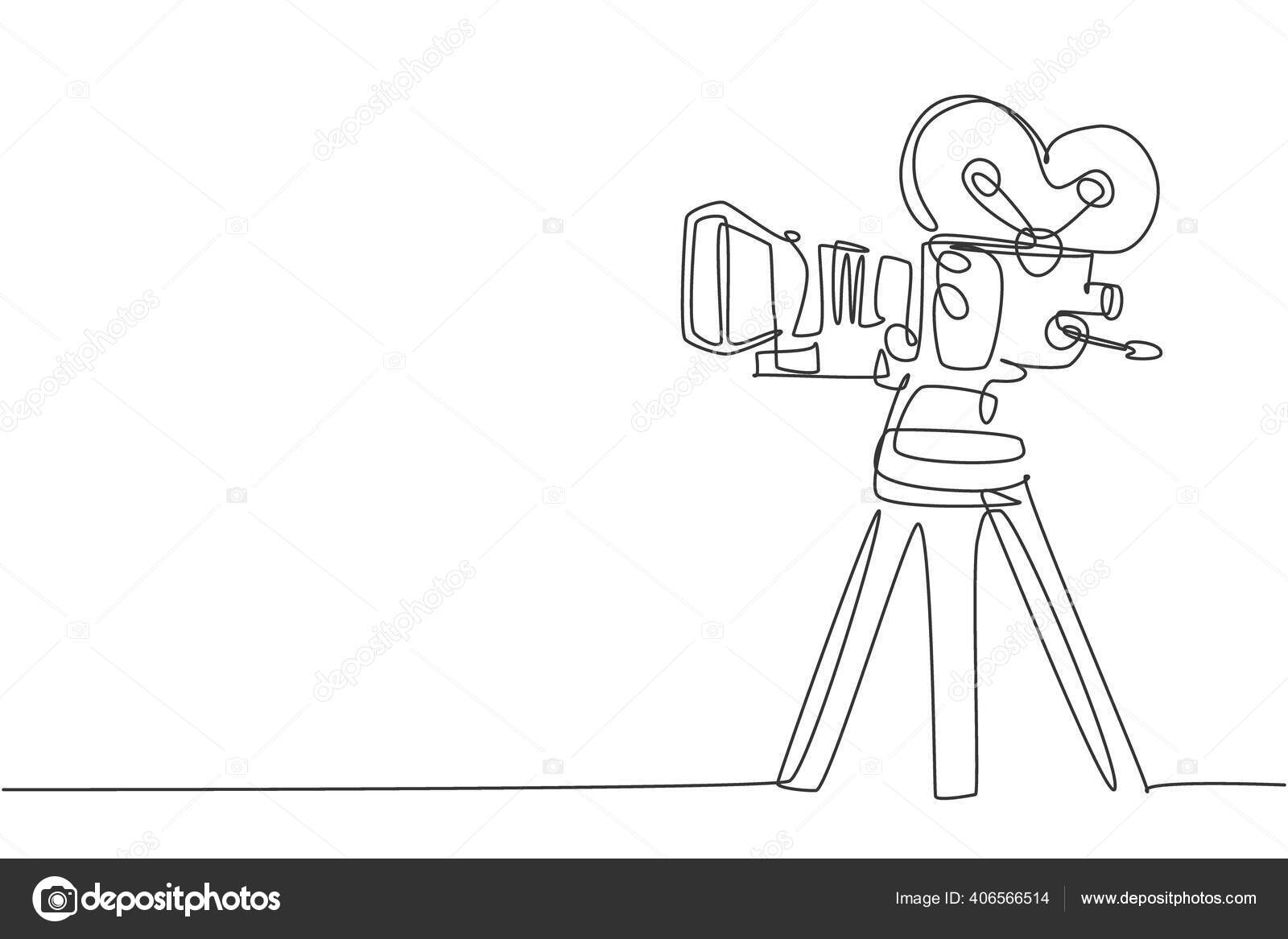 Camera Simple Line Drawing