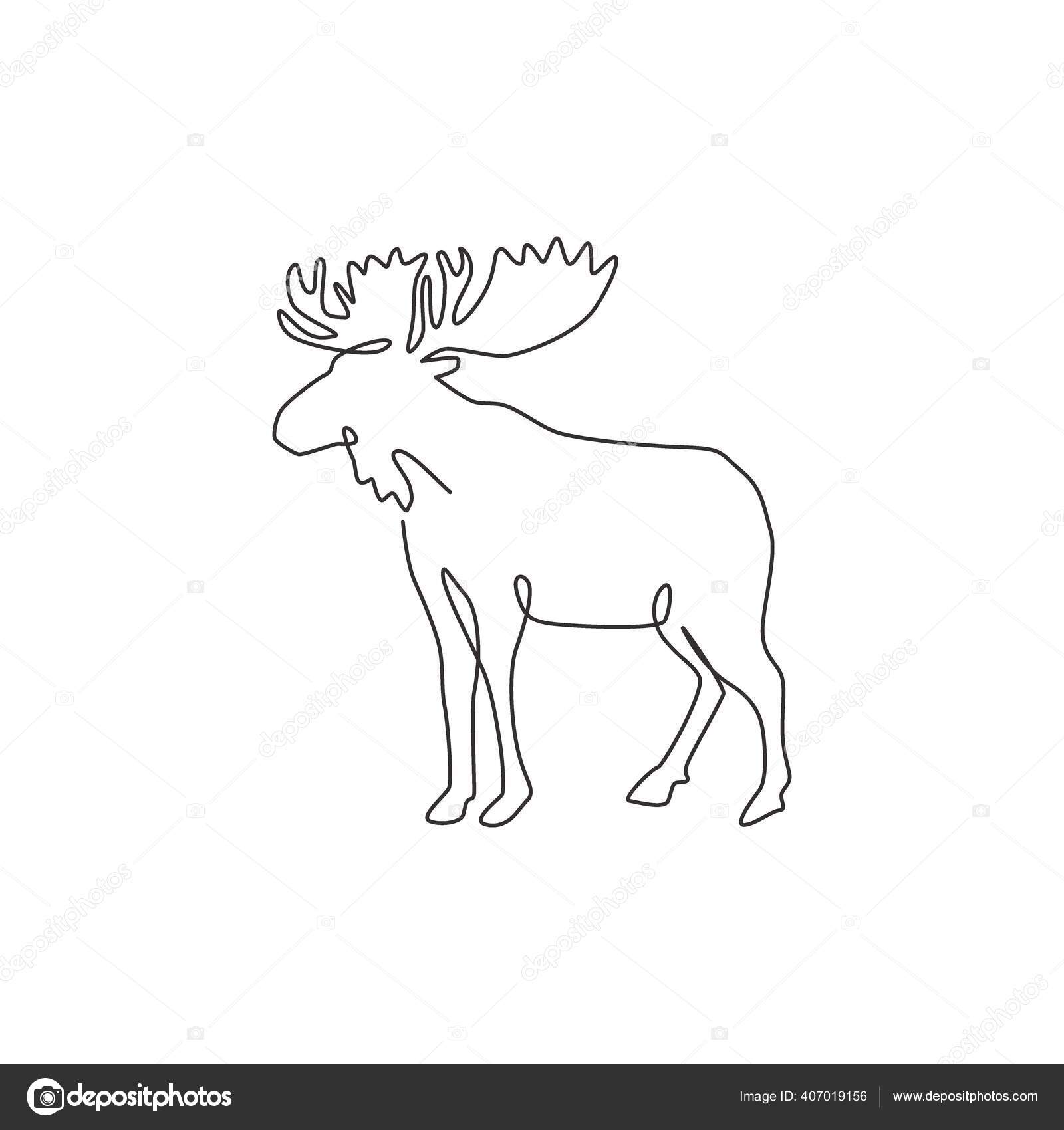 Enkelt Hjortevilt Tegning