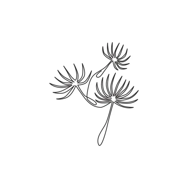 One Continuous Line Drawing Beauty Fresh Witch Hazels Home Art Stock